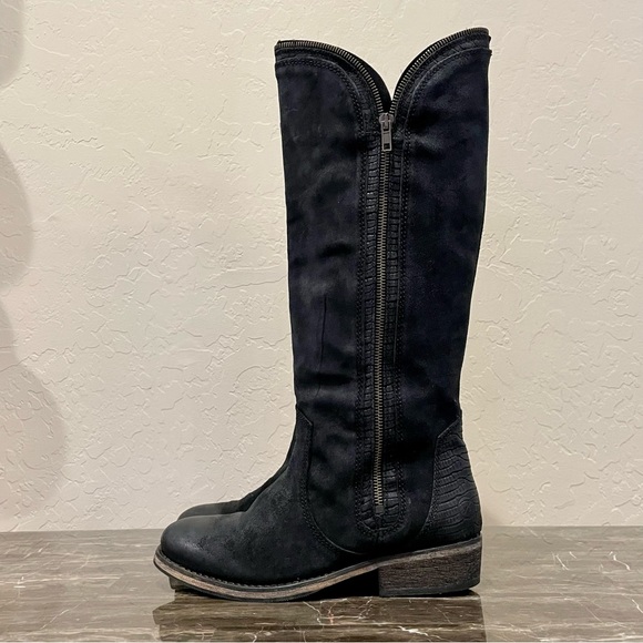 Bronx | Shoes | Bronx Suede And Leather Knee High Riding Boots | Poshmark